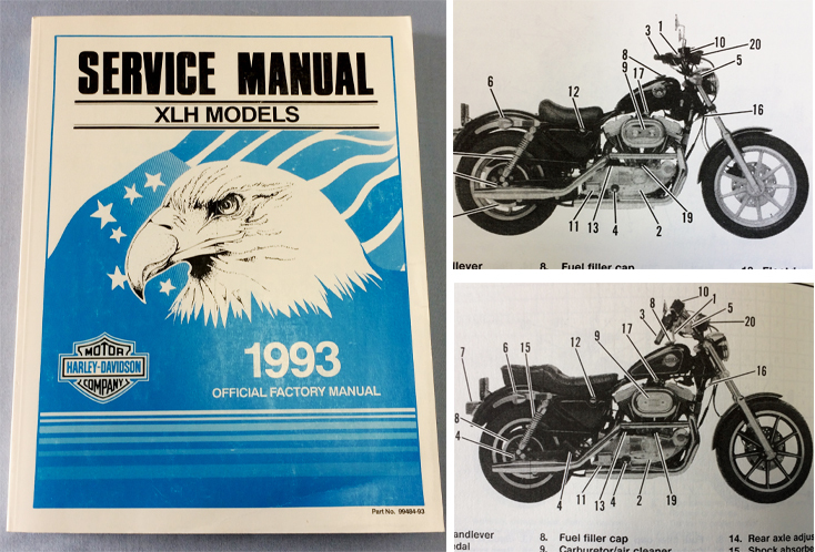 XLH 1993 1994 スポーツスター 883 1200 サービスマニュアル ハーレー純正 93-94 sportster(ハーレー ...