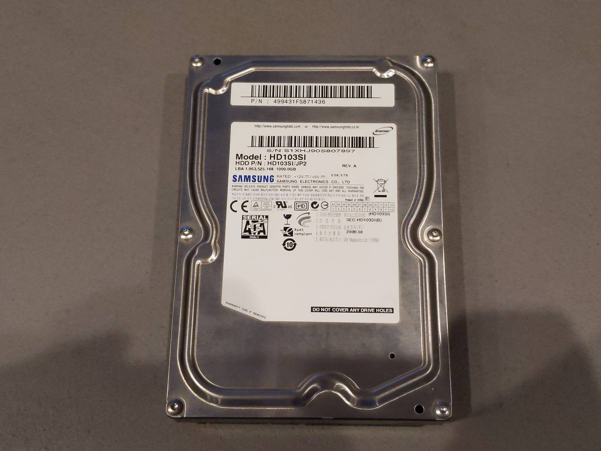 SAMSUNG HD103SI SATA 1TB 品(1TB～)｜売買されたオークション情報、yahooの商品情報をアーカイブ公開 ...