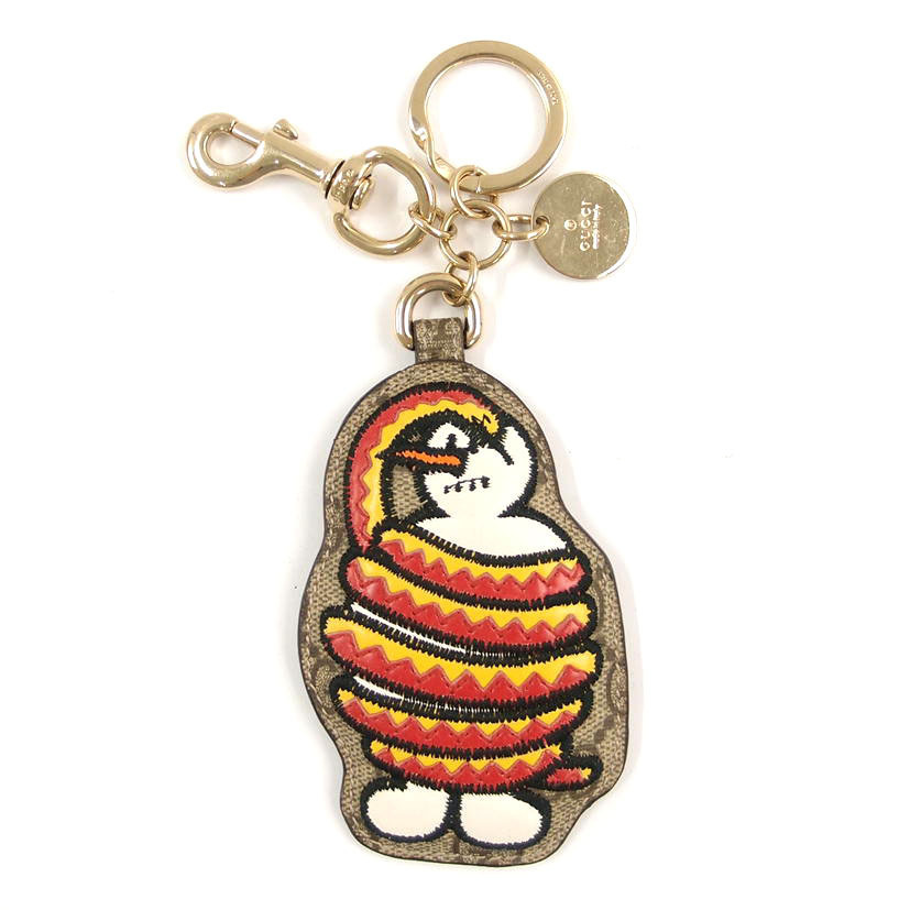GUCCI グッチ バッグチャーム 2009年限定発売 ユニセフ支援5周年を記念し販売 Snowman in Africa コラボ作品 キー ...