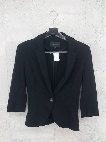 LE SOUK ルスーク シングル 1B 七分袖 テーラード ジャケット 36 ブラック 1000027094470(テーラードジャケット、ブレザー)｜売買されたオークション情報、yahooの ...