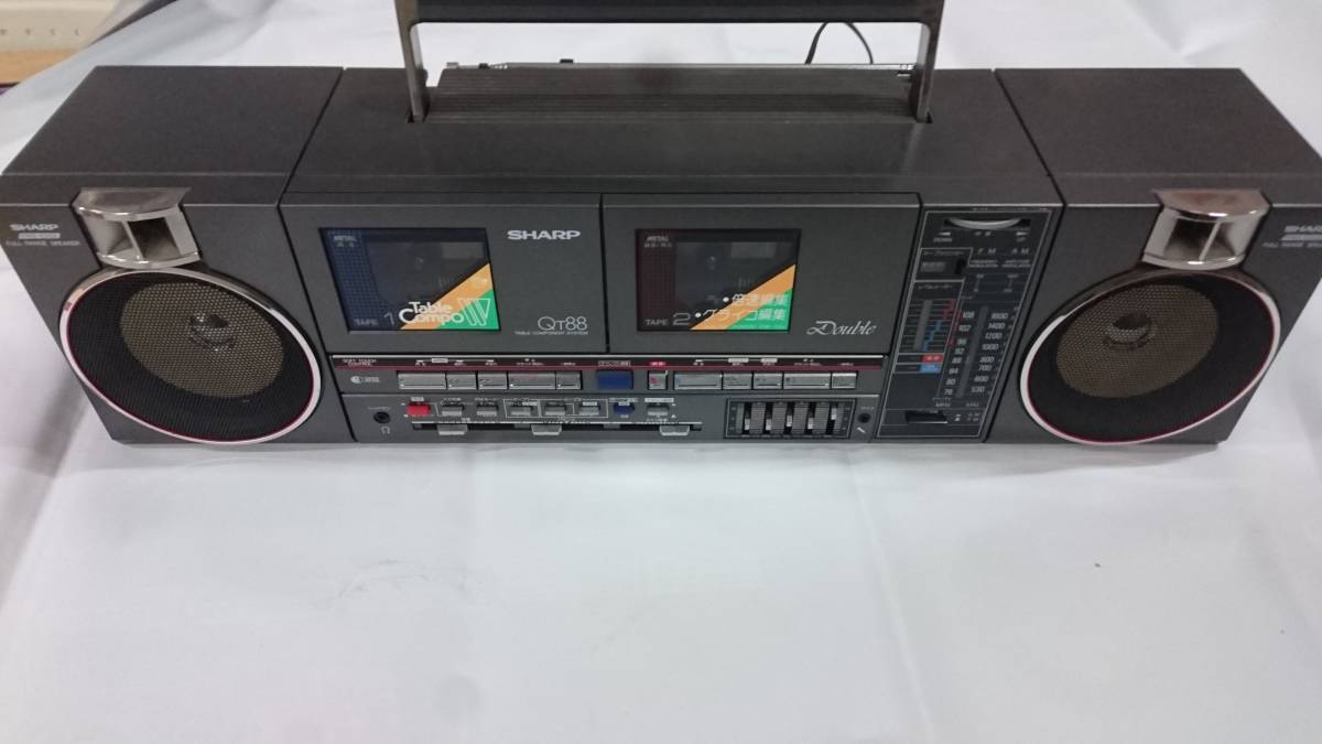 SHARP シャープ QT-88G Wカセット ラジカセ ジャンク品(ラジカセ)｜売買されたオークション情報、yahooの商品情報をアーカイブ公開 - オークファン（aucfan.com）