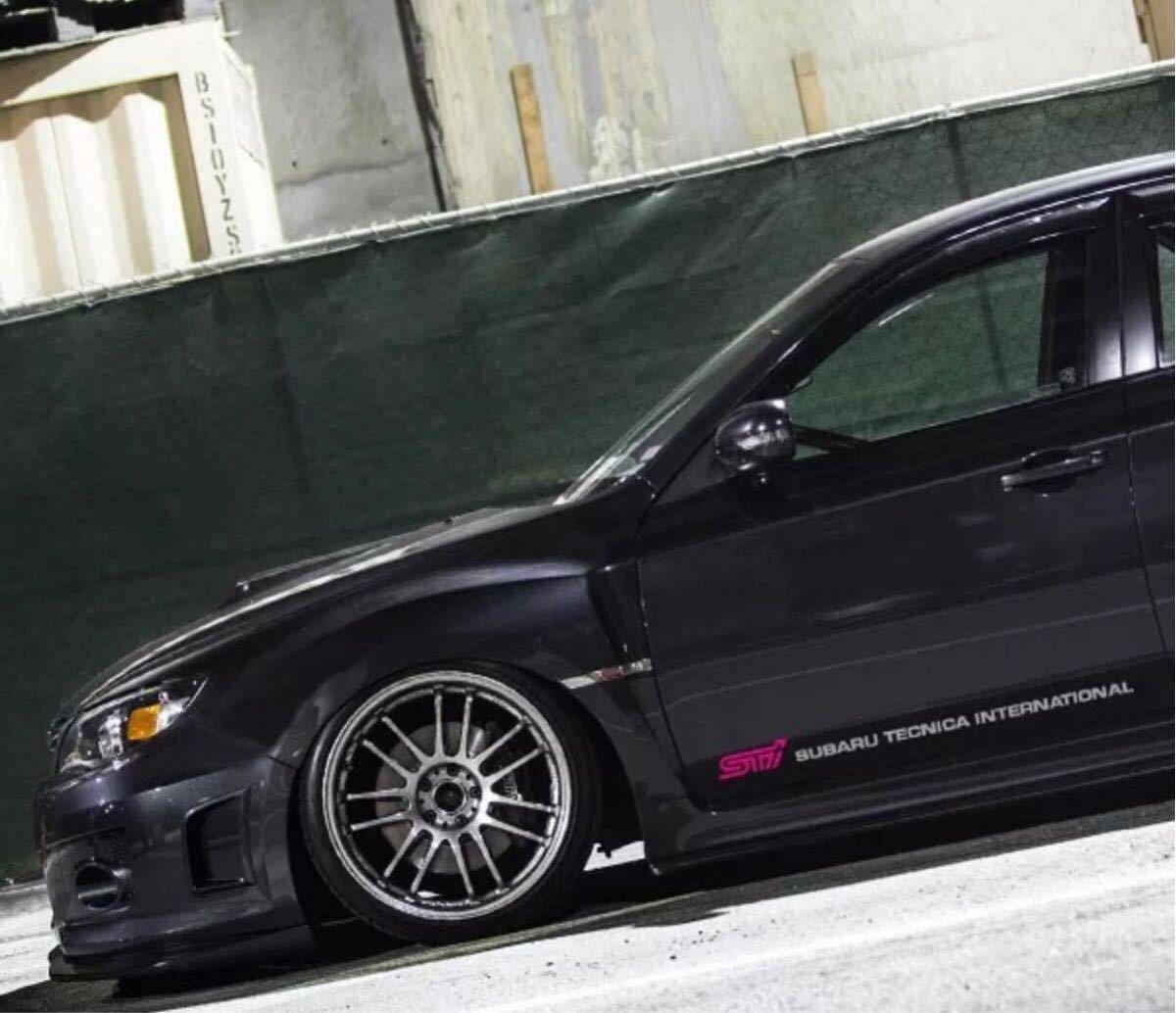 NEW 左右2枚 スバル SUBARU 70㎝ STI TECNICA INTERNATIONAL ステッカー 反射 白字 WRX フォレスター XV レガシー B4 車 インプ(スバル ...