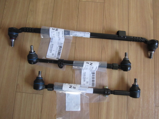 W124/300E 純正 センターロッド+タイロッド左右 1244601205 1243300803 1243300903(ステアリング ...