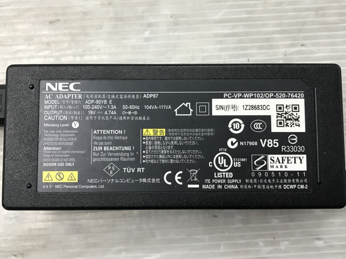 ACアダプター メーカー純正品 NEC ADP-90YB E 出力:19V 4.74A AC0029(NEC)｜売買されたオークション情報、yahooの商品情報をアーカイブ公開 ...
