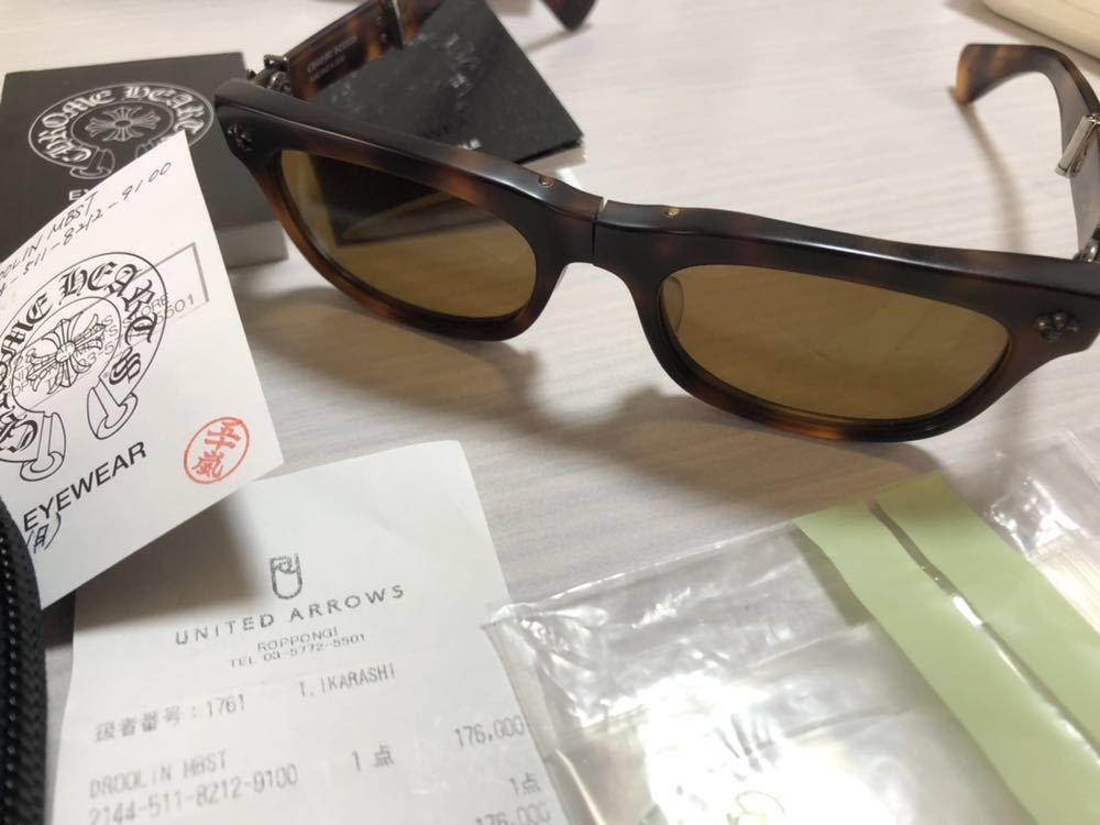 ギャラ付き 保証書レシート付き 国内正規品 クロムハーツ CH 折り畳み DROOLIN メガネ サングラス アイウェア bubba 正規保証 ...