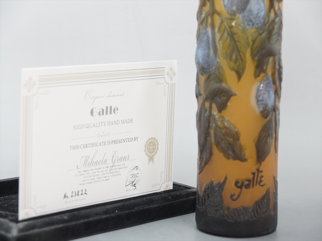 証明書 エミール ガレ Vaze tip 特大 花器 花瓶 技法スフレ 被せガラス RM-007 高さ36cm(その他)｜売買されたオークション情報、yahooの商品情報をアーカイブ公開 ...