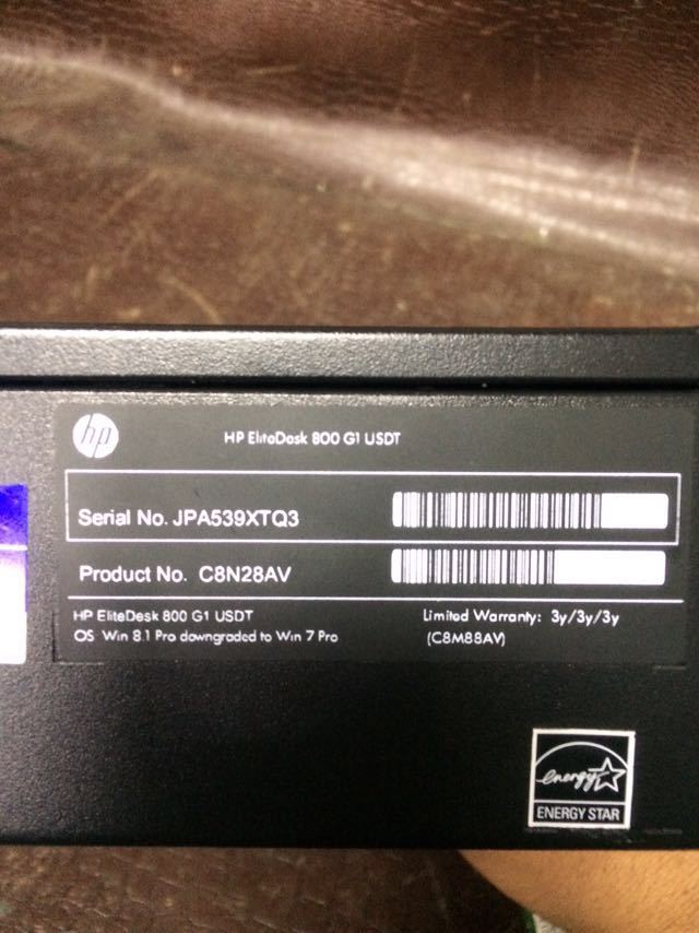 D220 爆速 HP EliteDesk 800 G1 USDT Core i7 4790S メモリ山盛り16GB SSD256GB サクサク ...