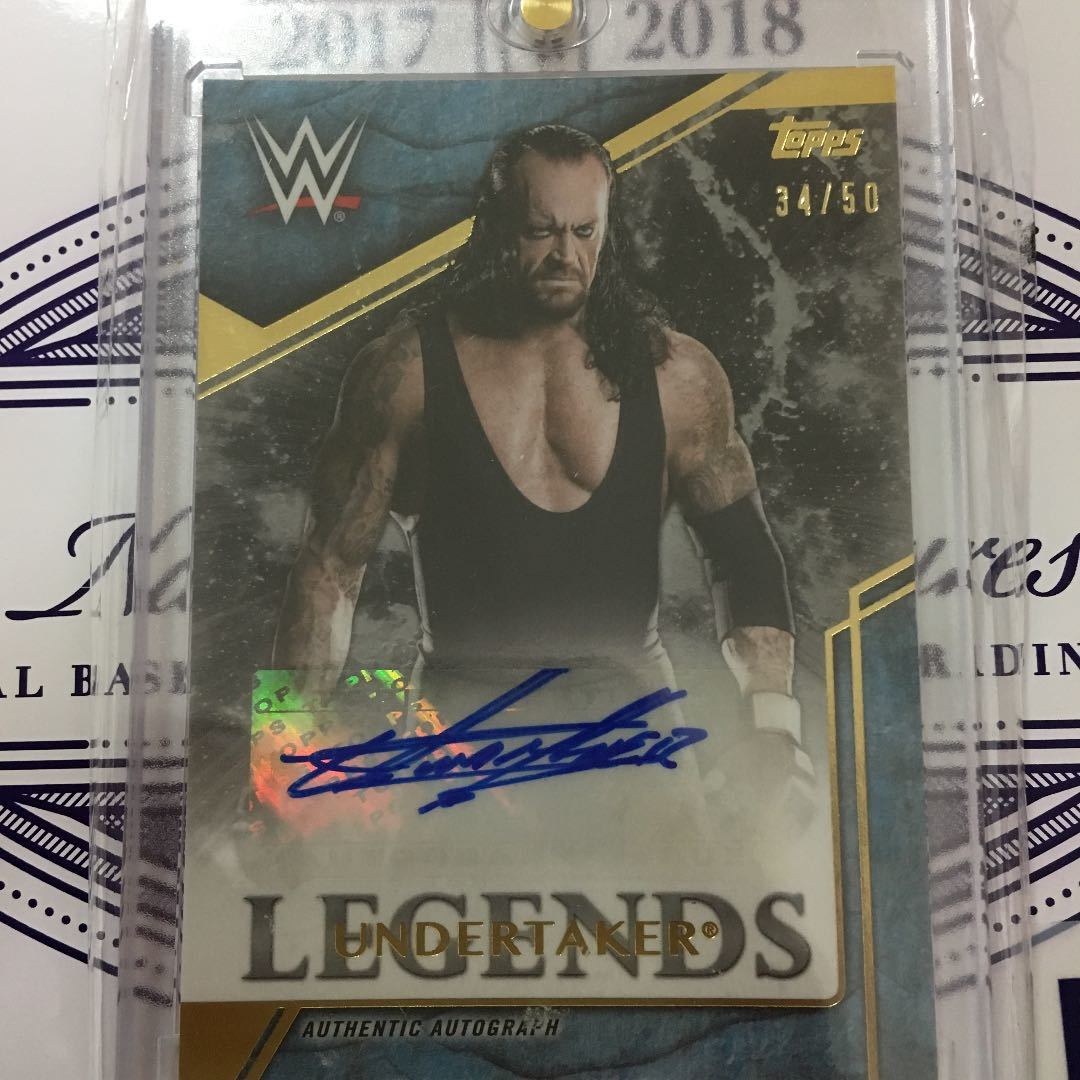 激レア TOPPS2017 LEGENDS of WWE UNDERTAKER AUTO 50シリ アンダーテイカー直筆サインカード50枚限定 ...