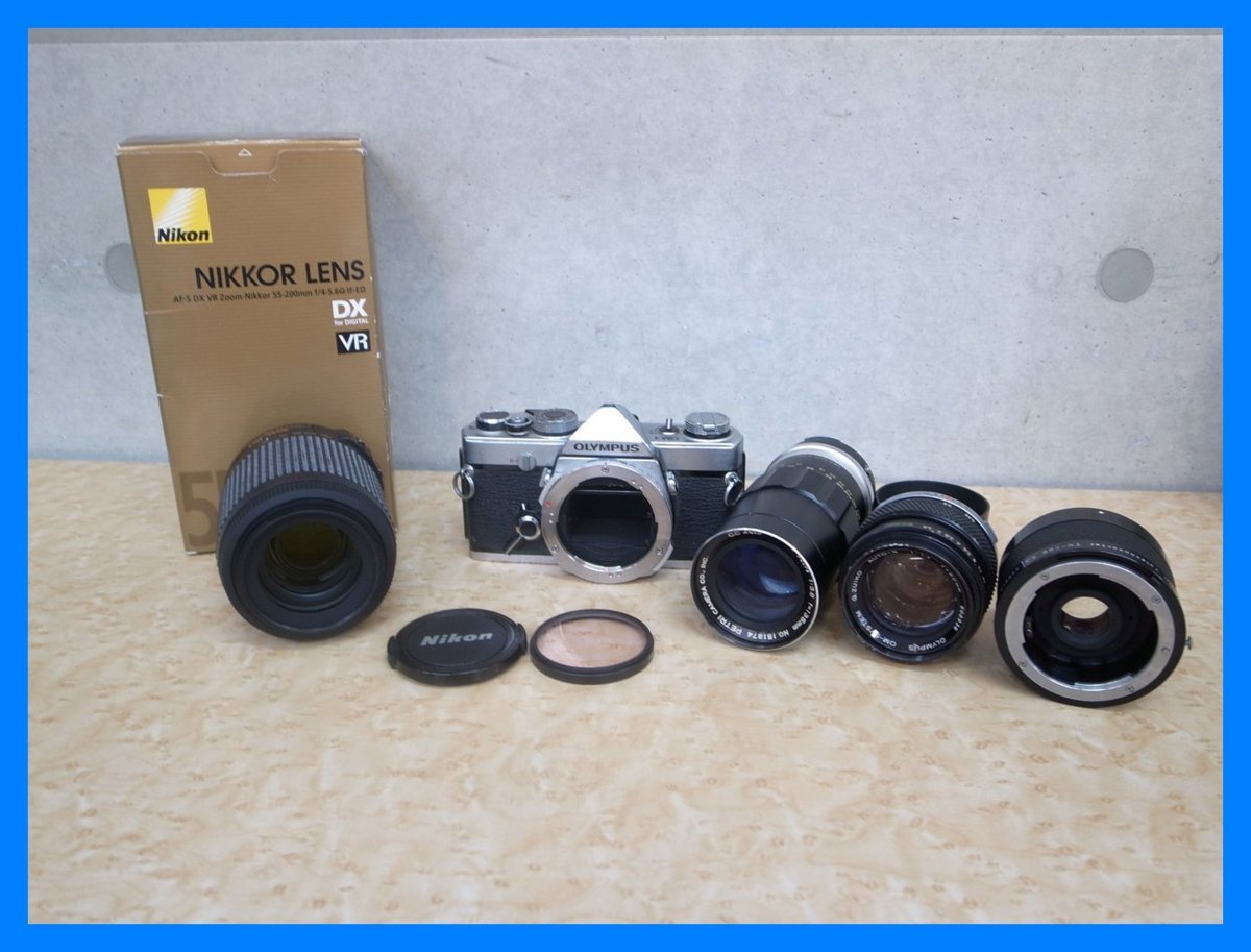 A317 現状渡し カメラ レンズ 5点セット / オリンパス OM-1 / ニコン TC-200 2x / PETRI 3.8 135mm ...