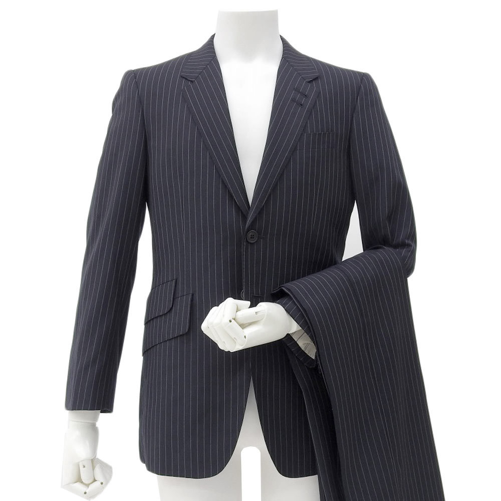 超 ポールスミス Paul Smith FRATELLI TALLIA DI DELFINO SUPER120'S ストライプ柄 2つボタン スーツ M メンズ セットアップ 2B(スーツ ...