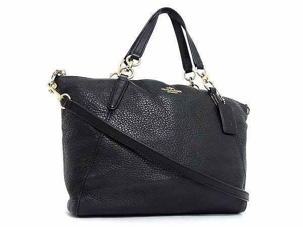 1円 COACH コーチ F26917 ロゴ レザー ゴールド金具 2way ハンドバッグ ショルダーバッグ 斜め掛け ブラック ...