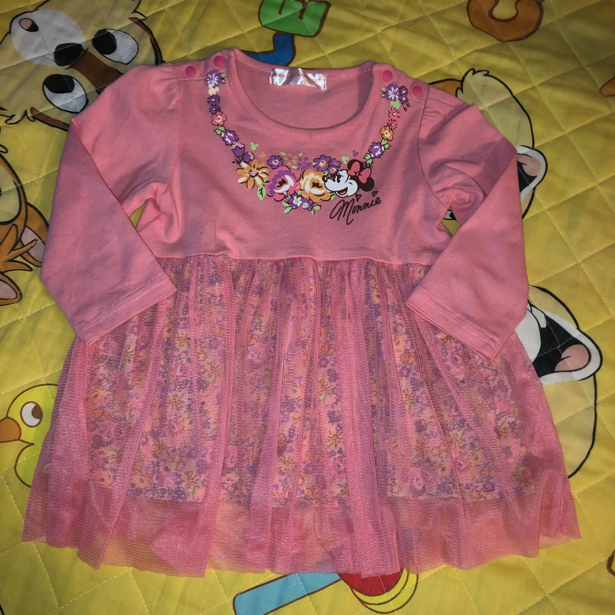 TDR/TDS/TDRオリジナル 花柄 ミニー 長袖チュニック 90 ディズニーベイビー(90（85～94cm）)｜売買されたオークション情報、yahooの商品情報をアーカイブ公開 ...