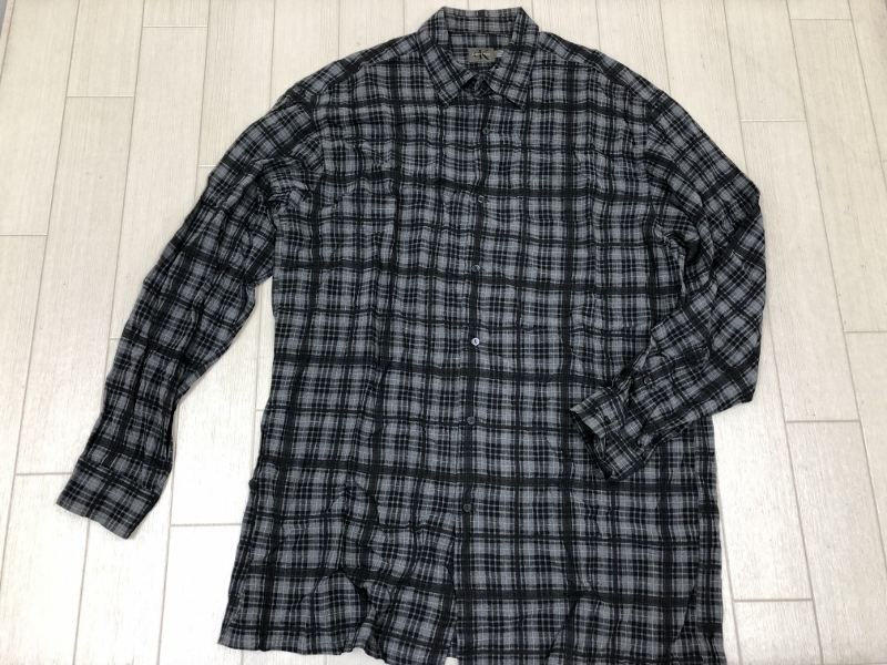 S-1834 Calvin Klein メンズ 長袖シャツ サイズM 色：グレー チェック柄(セーター)｜売買されたオークション情報、yahooの商品情報をアーカイブ公開 - オークファン ...