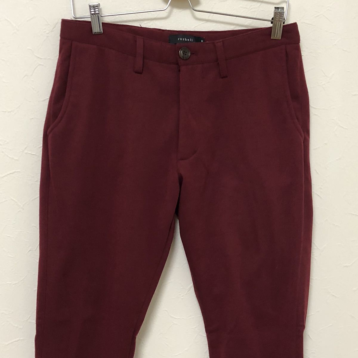 roshell ロシェル ジョガー パンツ ズボン ボトム ストレート コットン 裏地ボア 冬 無地 ウエストヒモ ボールド メンズ M ...