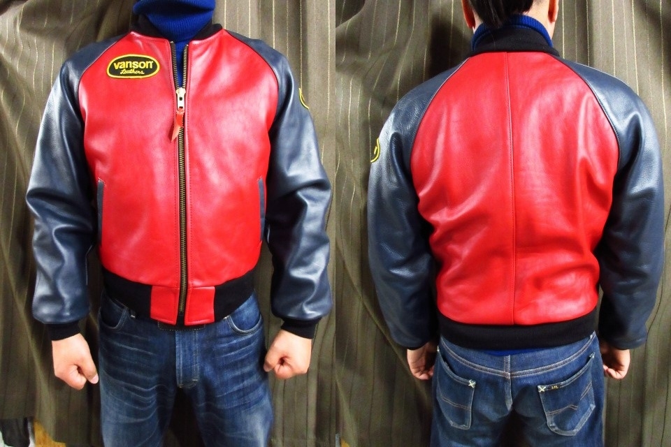 38 バンソン TJV レザー スタジアム ジャケット VANSON M Lサイズ相当 革ジャン 渋カジ アメリカ製 ライダース TJ(ライダースジャケット)｜売買されたオークション情報 ...