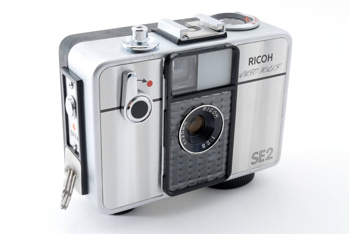昭和レトロ 価格交渉あり リコー Ricoh Auto Half SE2 Siler+25mm F2.8 広角単焦点レンズ搭載 ＃4402 ...