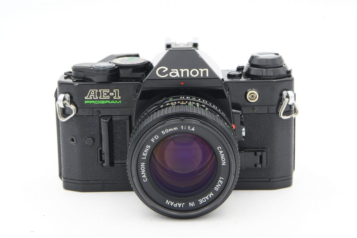 Cmrk1906-7236 Canon キヤノン AE-1P PROGRAM + New FD 50mm F1.4 MF一眼レフ フイルム ...