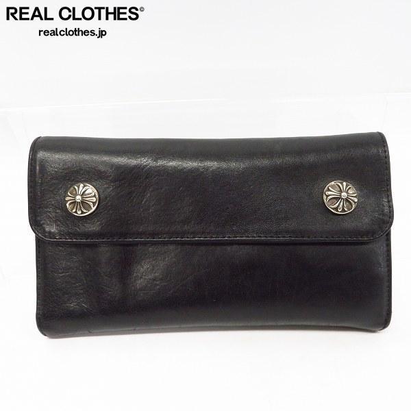 原本付 CHROME HEARTS/クロムハーツ WAVE CROSS BTN/ウェーブ ウォレット クロスボタン /000(財布)｜売買され ...