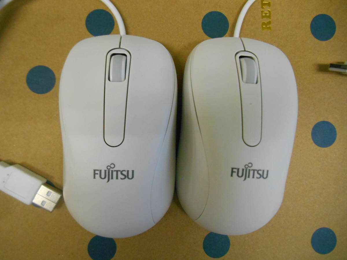 FUJITSU キレイめ USB光学式マウス 2個SET M520 MA106U(白)｜売買されたオークション情報、yahooの商品情報を ...