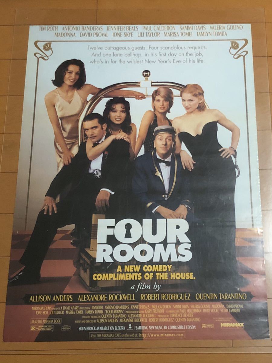 映画ポスター フォー ルームス FOUR ROOMS B柄 B2サイズ クエンティン タランティーノ Quentin Tarantino Robert Rodriguez Madonna(その ...