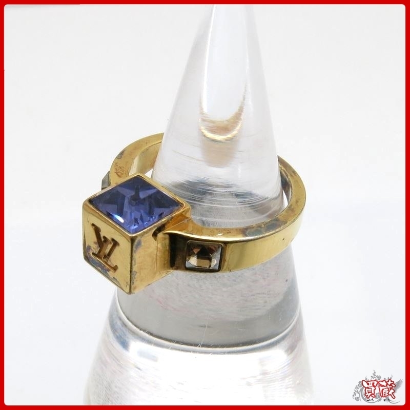 買蔵/1円 / ルイヴィトン バーク ギャンブル リング ゴールド パープル メッキ M65099 レディース 9号 表記サイズS 指輪 ...