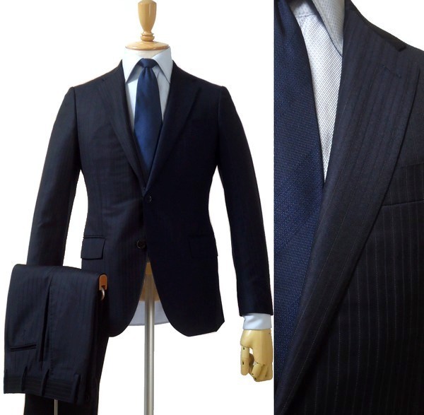 SIMPLICITE×ゼニア 44 美ラインスーツ 艶ネイビーストライプ シンプリシティエ(スーツ)｜売買されたオークション情報、yahooの商品情報をアーカイブ公開 - オークファン ...