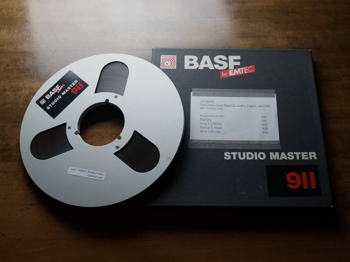 Used 2TR38cm Basf by EMTEC Studio Master 911 1/4”×2500ft Back-coated Audio Tape w/Metal Reel 10号 ...
