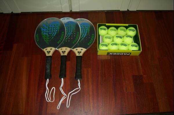 PADDEX パドルテニス PS-301パドル3本 ボール12個セット(その他)｜売買されたオークション情報、yahooの商品情報をアーカイブ ...