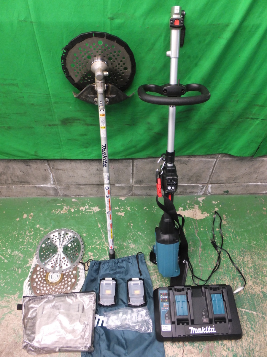 バッテリー2個 綺麗 マキタ 充電式 スプリット モータ MUX60D 草刈機 草刈り機 刈払機 刈払い機 MUX60DPG2M 36V 6.0Ah ループハンドル(本体)｜売買された ...