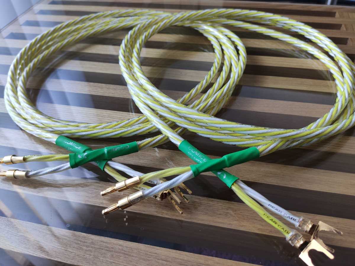 【激レア】pear cable comice スピーカーケーブル シングルワイヤ 3m ペア｜オーディオ機器
