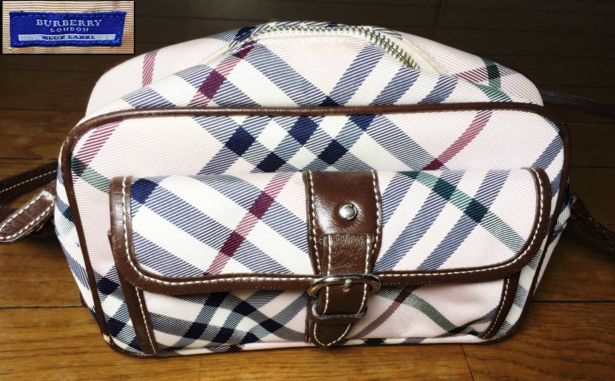 BURBERRY バーバリー ブルーレーベル ショルダーバッグ バッグ ピンク(ショルダーバッグ)｜売買されたオークション情報、yahooの商品情報をアーカイブ公開 - オークファン ...