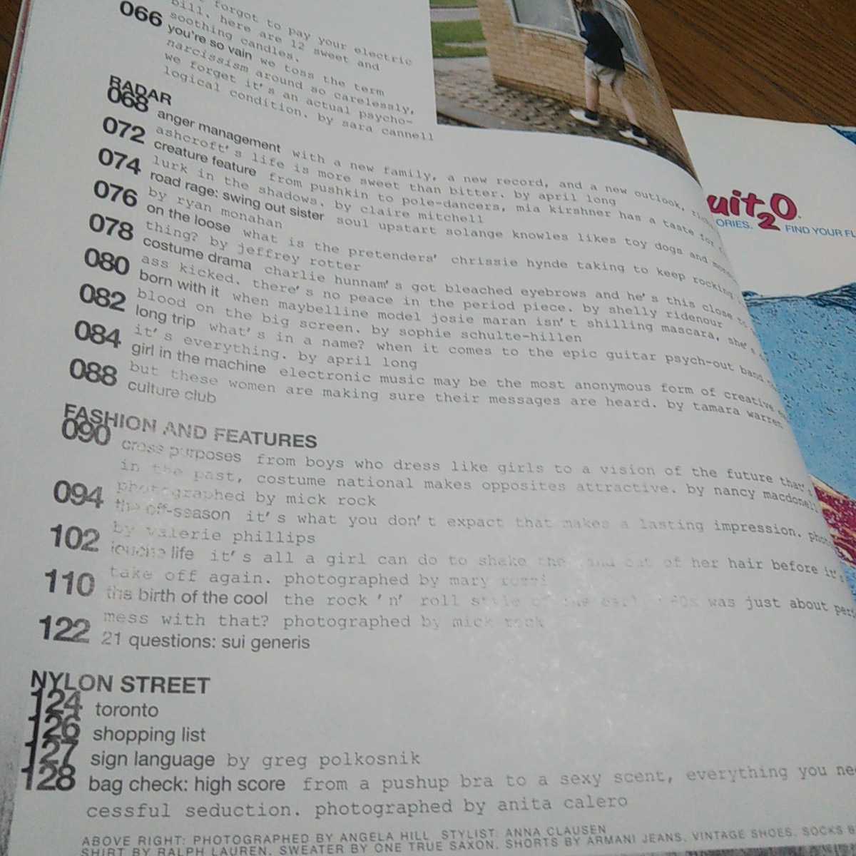 NYLON 2003 FEBRUARY mick rock tralee pearce mary rozzi angela hill ...