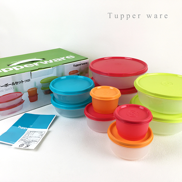 箱付き Tupper ware タッパー ウェア バラエティー ボール セット まとめ 10点 セット ボウル 保存 密閉 容器 食料 ...