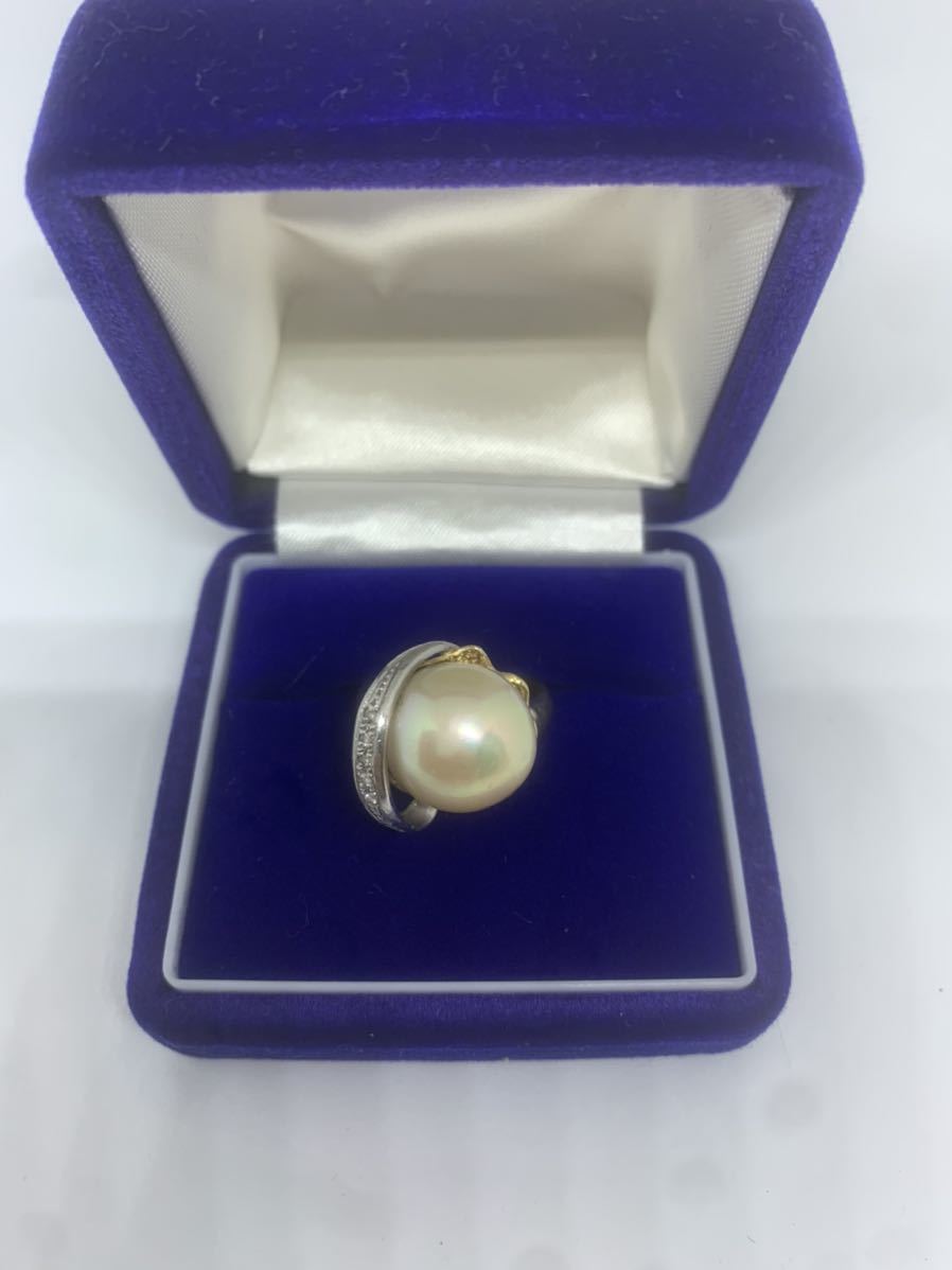 南洋パールリング ゴールデンパール13.0mmK K18/PT900 /メレダイヤ/13.9g/白蝶真珠(白蝶（しろちょう）真珠)｜売買されたオークション情報、yahooの商品情報をアーカイブ ...