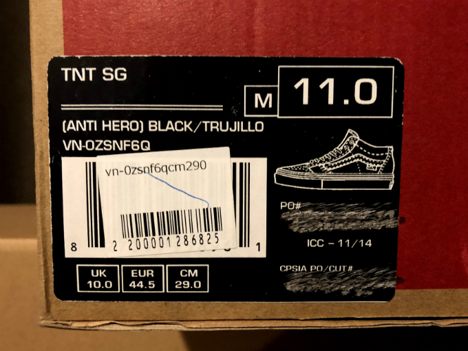 VANS ANTI HERO TNT SG バンズ アンチヒーロー エラ スケート ダブルネーム(29.0cm)｜売買されたオークション情報 ...