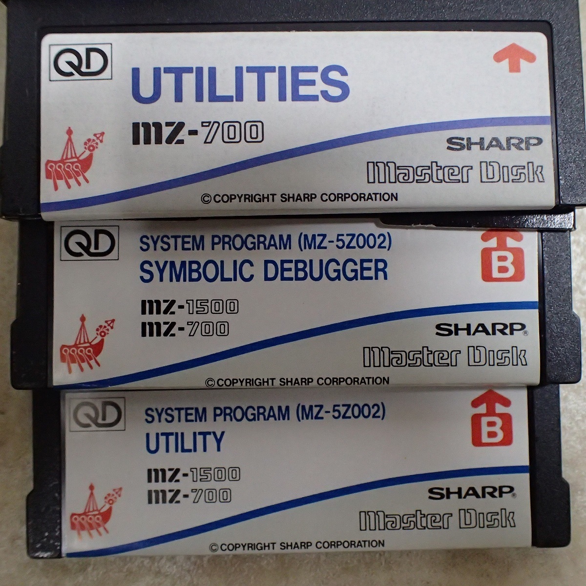 MZ-700/1500 QD BASIC 5Z-006 + MACHINE LANGUAGE + EDITOR/ASSEMBLER MZ-5Z002 等 クイックディスクまとめて9枚セット 1 ...