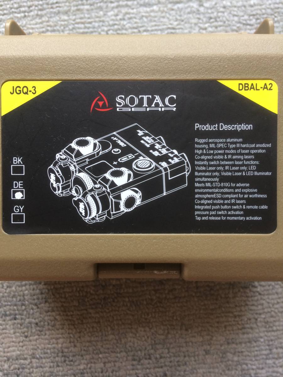 SOTAC-GEAR LEDライトver. DBAL-A2 - AN/PEQ-15A タイプ ライト デザートカラー devgru seals acog torijicon eotech ...