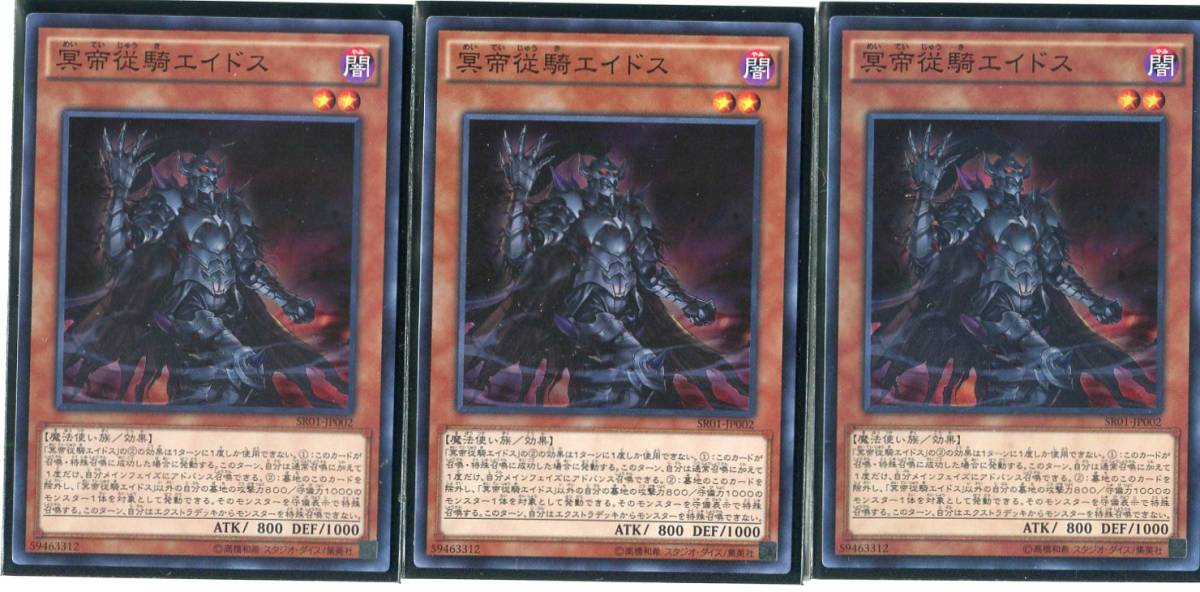 遊戯王 冥帝従騎エイドス スーパーレア 3枚セット SR01-JP002 カード(その他)｜売買されたオークション情報、yahooの商品情報をアーカイブ公開 - オークファン（aucfan.com）