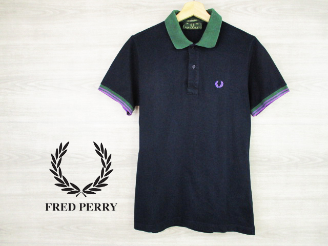 409c FREDPERRY フレッドペリー グリーンレーベル イタリア製＜コットン ポロシャツ 紺＞40” 半袖ポロシャツ Ricicli17(ポロシャツ)｜売買されたオークション情報 ...