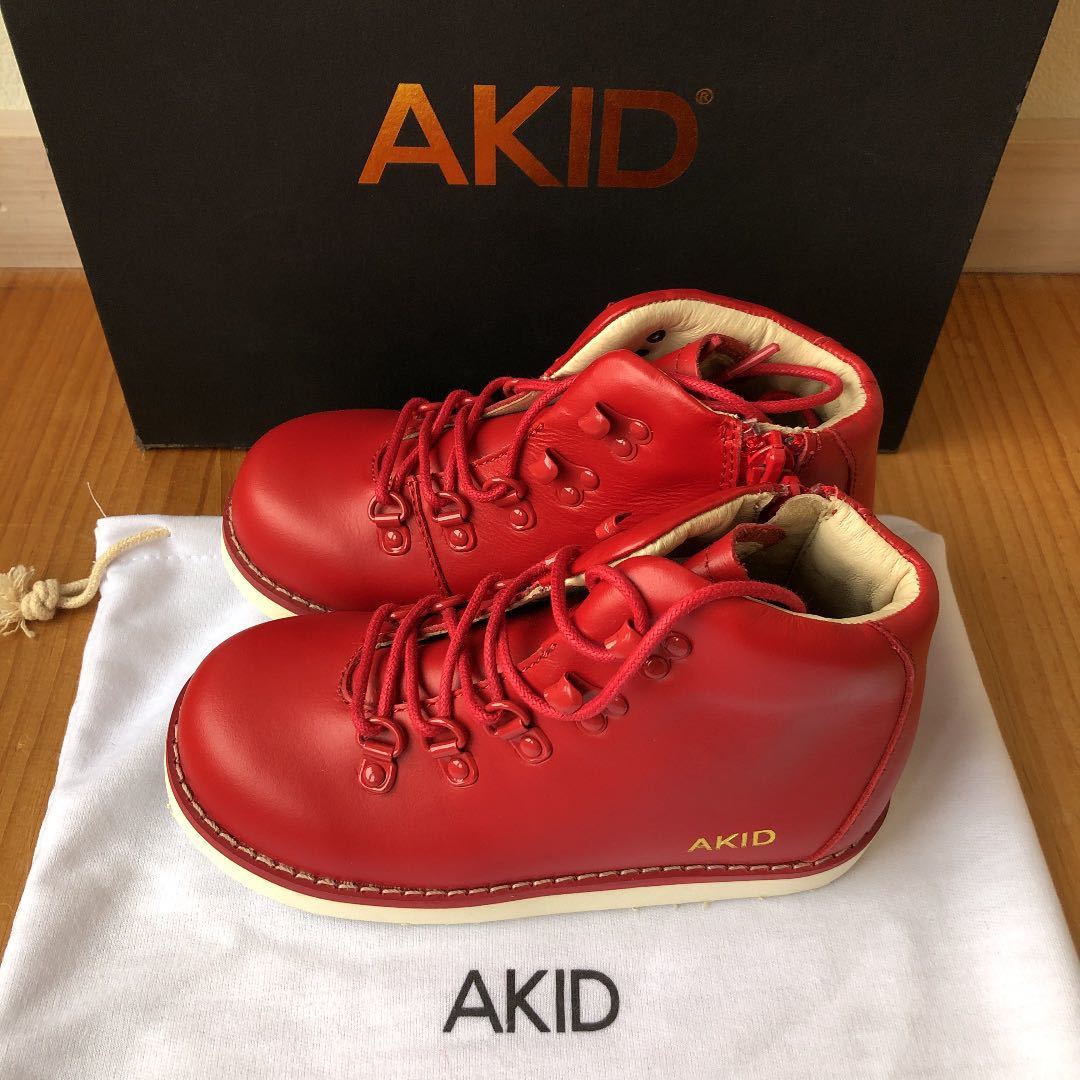 品 AKID エイキッド 本革レザー レースアップ キッズブーツ シューズ 17cm(17cm～)｜売買されたオークション情報、yahooの ...