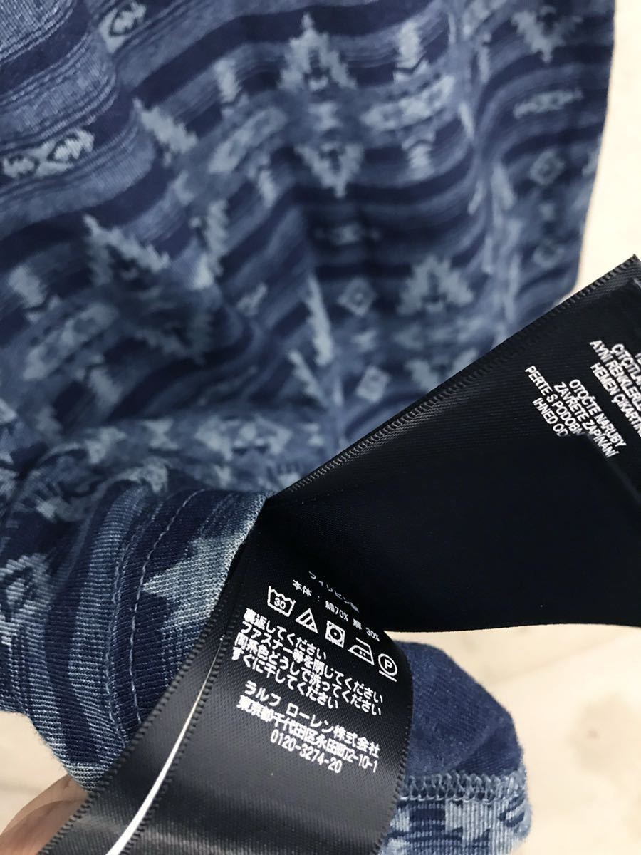 20SS タグ付き DOUBLE RL RRL Ralph Lauren ダブルアールエル ラルフローレン Tシャツ インディゴ 藍染 Tシャツ チマヨ L(トップス)｜売買されたオークション ...