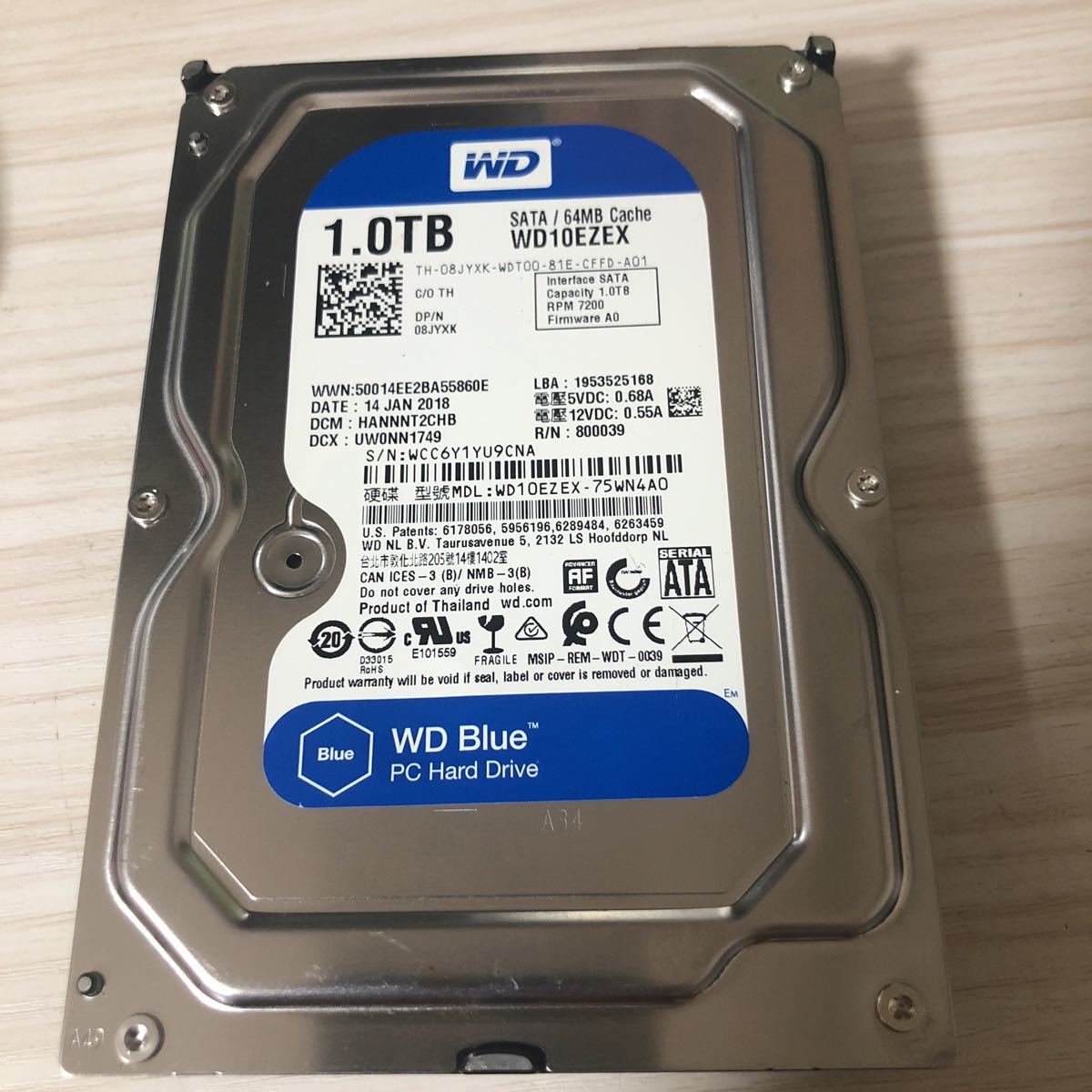 H517: /使用2514時間 HDD 1TB 3.5インチ WD10EZEX 7200RPM SATA/600(1TB～)｜売買されたオークション情報、yahooの商品情報をアーカイブ公開 ...