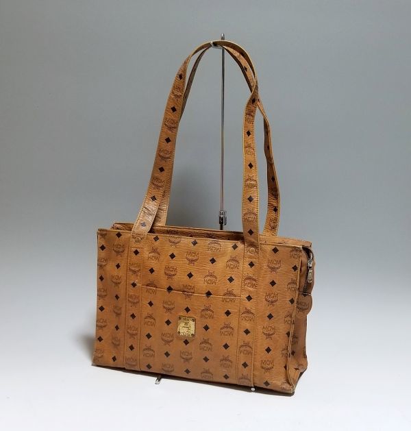 良品 MCM エムシーエム トートバッグ レザー ブラウン 総柄 ハンドバッグ R352(かばん、バッグ)｜売買されたオークション情報 ...