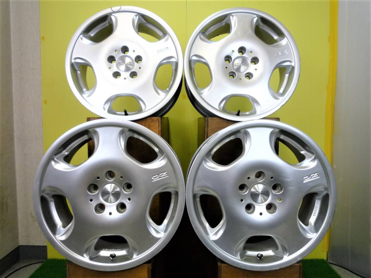 H1590 OZ racing OPERA オペラ 17 x 7J +45 5H 114.3 シルバー 4本 クラウン マークX プリウスα ...