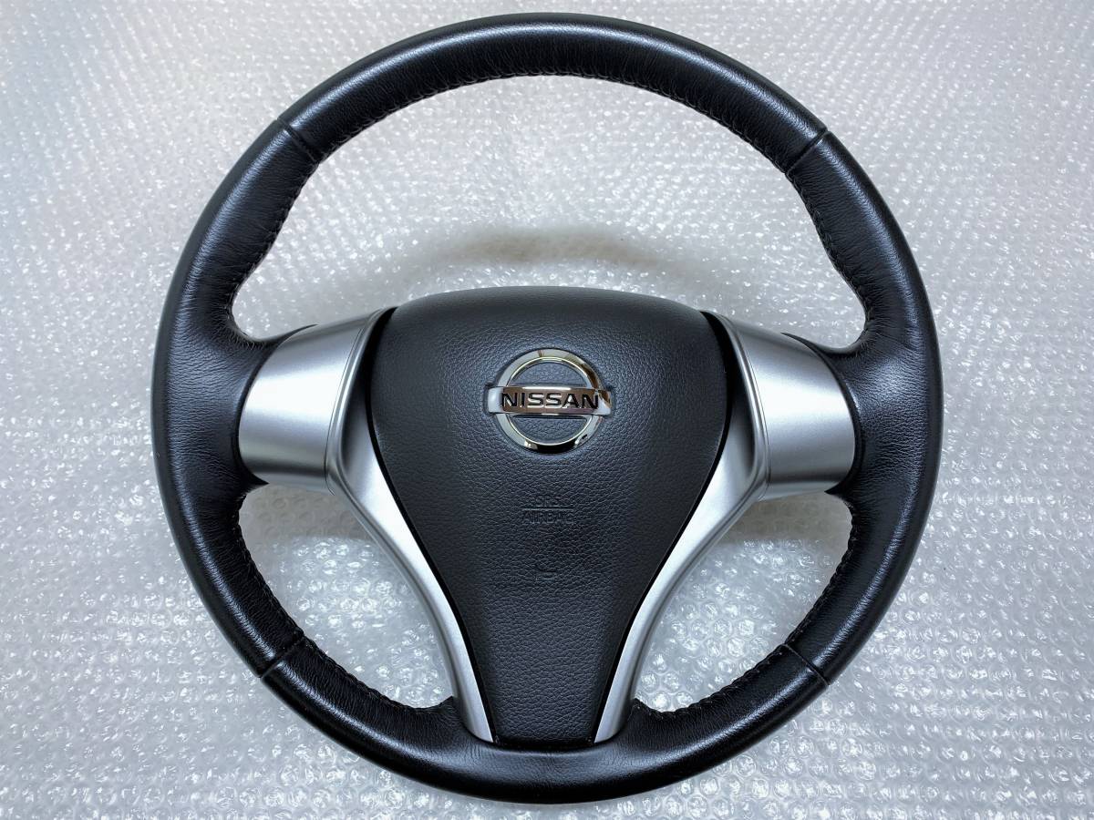 日産 純正 レザー ステアリング ハンドル NV350 キャラバン E26 後期 内装 インテリア C26 E52 K13 Z12 E12 Z34 J32 J50 流用(ステアリング、ハンドル ...