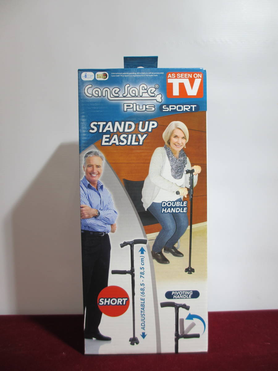 ケーンセーフ プラス cane safe plus 杖 ステッキ 補助ハンドル 4点支持 折りたたみ 軽量 介護 歩行補助 伸縮式 M ...