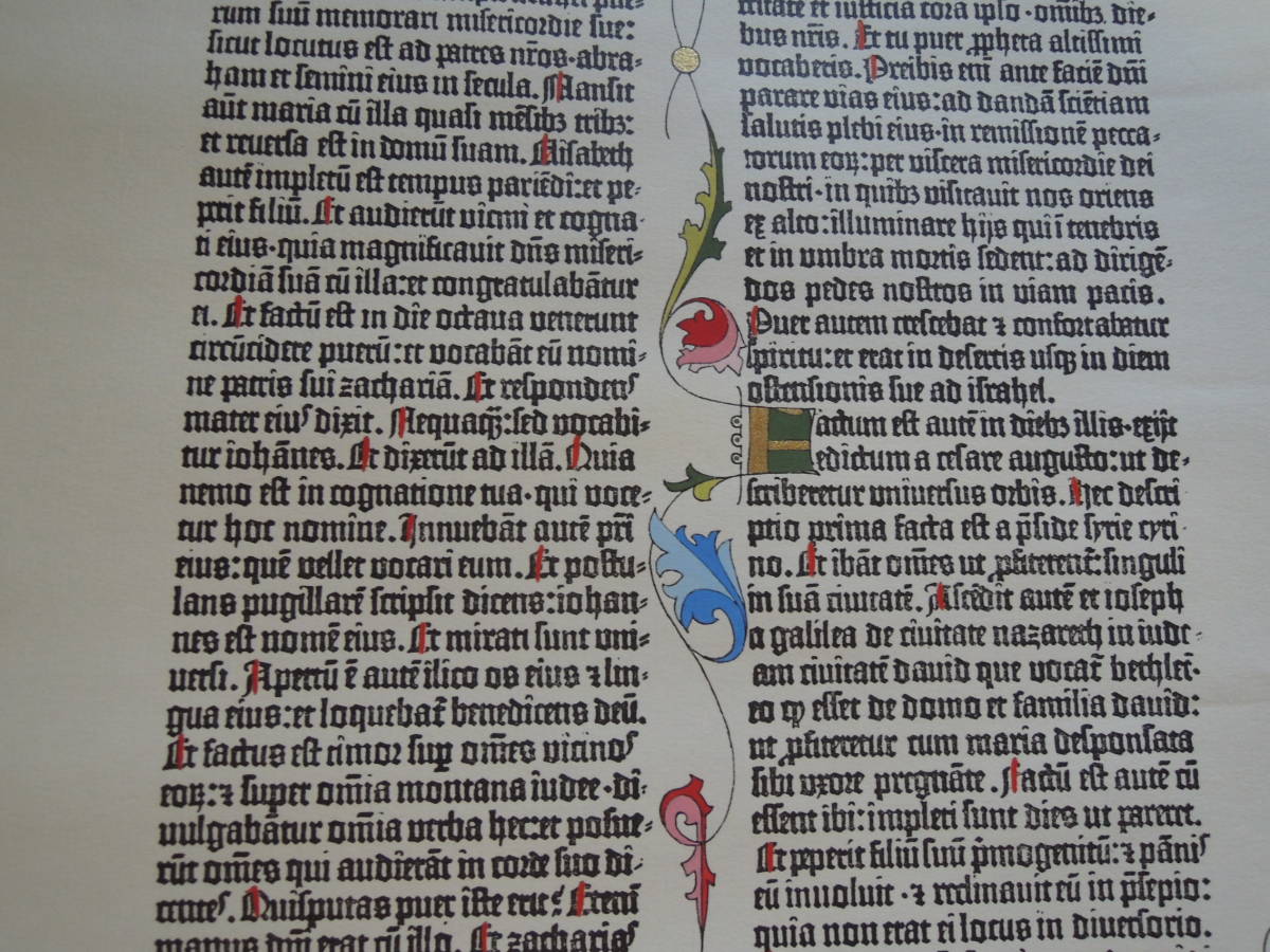 Gutenberg/グーテンベルグ 42行聖書 Mainz博物館製レプリカ Lukas2 1-9(洋書)｜売買されたオークション情報、yahooの商品情報をアーカイブ公開 - オークファン ...