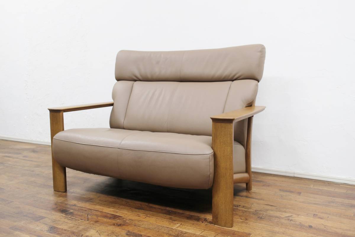 karimoku カリモク WT4112 本革 オーク材 セミハイバック ソファ 2人掛け(カリモク家具)｜売買されたオークション情報 ...