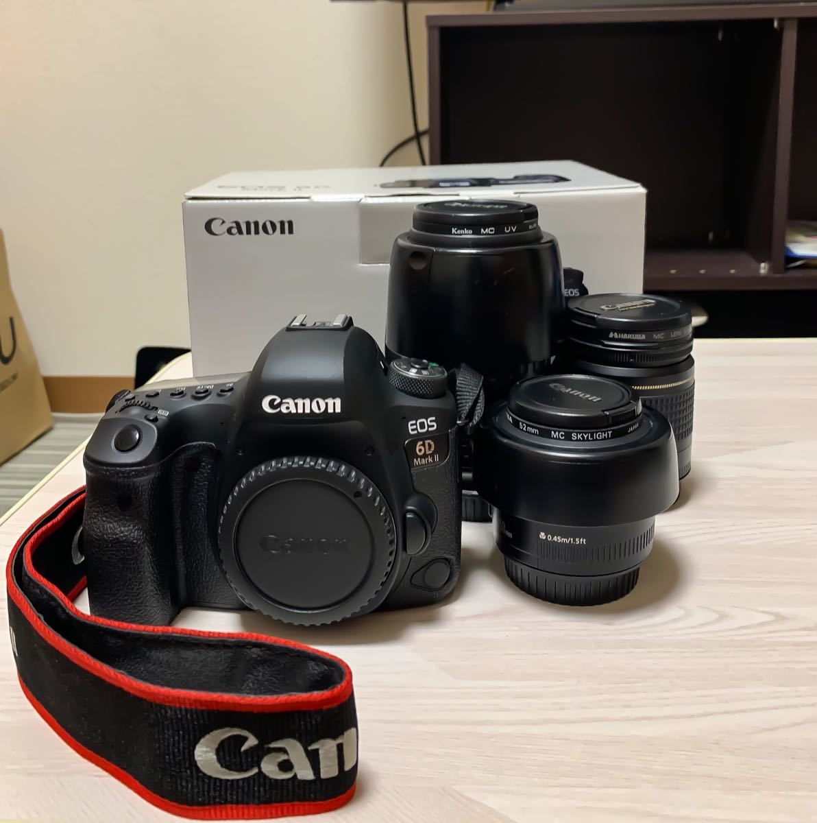 極上 保証書あり Canon EOS 6D MARK2 トリプルレンズセット 傷汚れなし(キヤノン)｜売買されたオークション情報、yahooの商品情報をアーカイブ公開 - オークファン ...