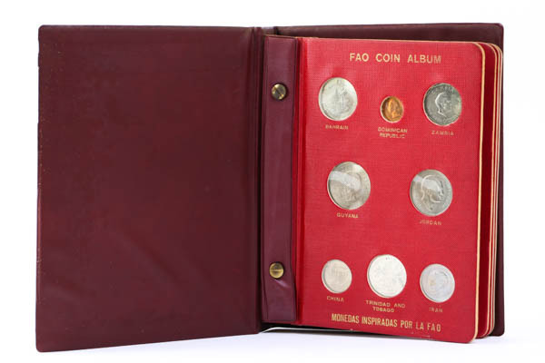 FAO COIN ALBUM 国連 海外 コインアルバム レッドフォルダー 銀貨含 45枚セット 外国銭 貨幣 #28110(アジア)｜売買さ ...